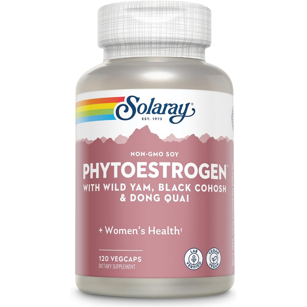 SOLARAY PhytoEstrogen Menopause Supplements 30 Servings, 120 Vegan ...