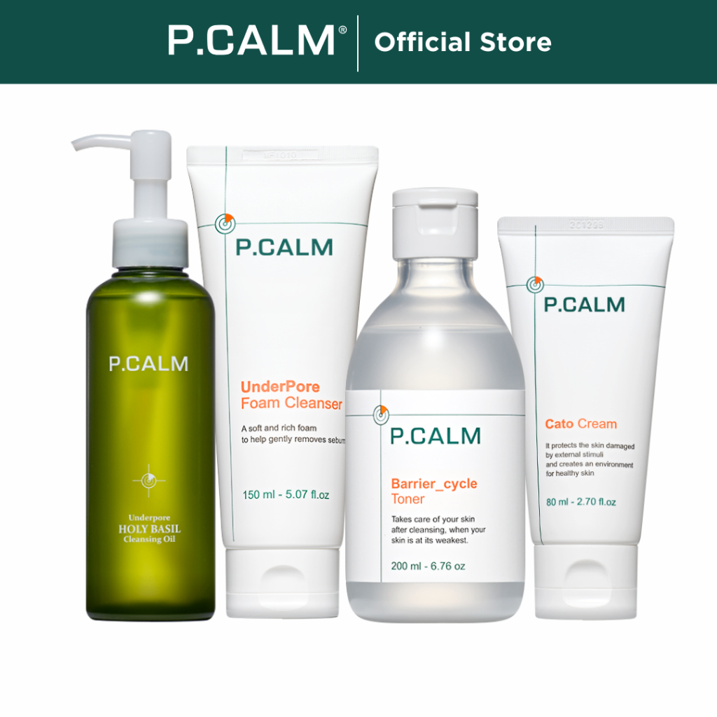 [P.CALM] [Value Set] Holy Basil Cleansing Oil + UnderPore Foam Cleanser ...
