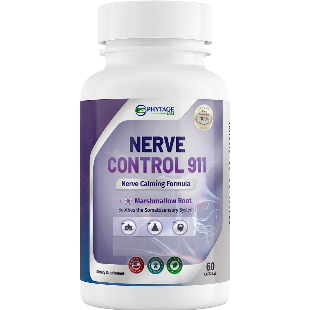 Nerve Control 911 - Phytage Labs 60 Capsules - All-Natural Plant-Based ...