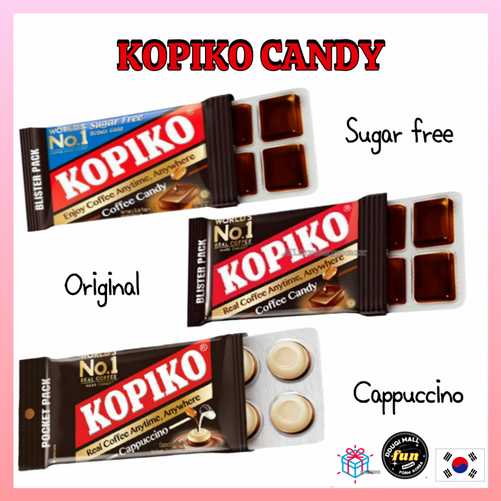 [KOPIKO] Sugar Free Coffee Candy Blister Pack (8pcs × 1pack) / Original ...