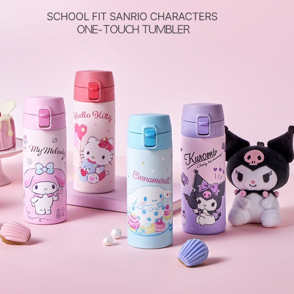 LocknLock X Sanrio Water Bottle Characters Tumbler 400ml - Hello Kitty, Kuromi, My Melody ...