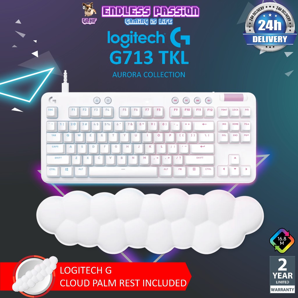 Logitech G713 Wired Tenkeyless Mechanical Gaming Keyboard - Aurora ...