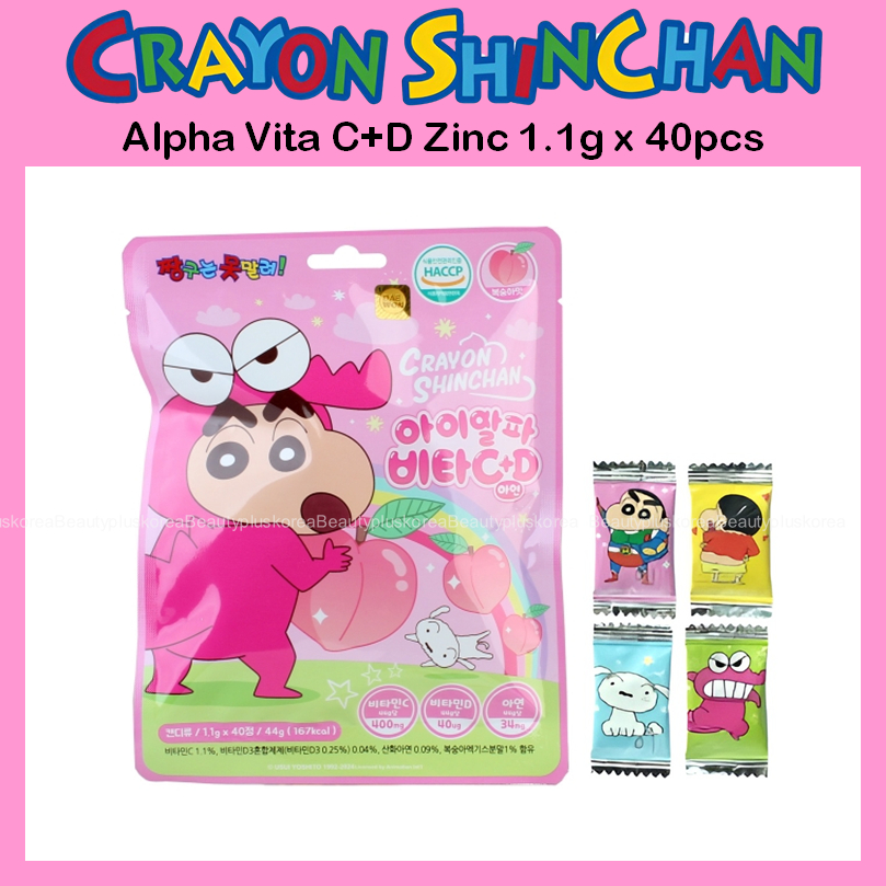 [CRAYON SHIN CHAN] Alpha Vita C+D Zinc 1.1g x 40pcs (44g) | Shopee Malaysia