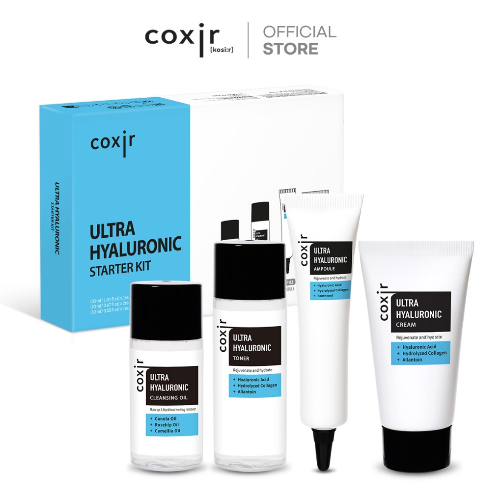 [COXIR] Ultra Hyaluronic Starter Kit Set [Cleansing oil/Toner/Serum ...