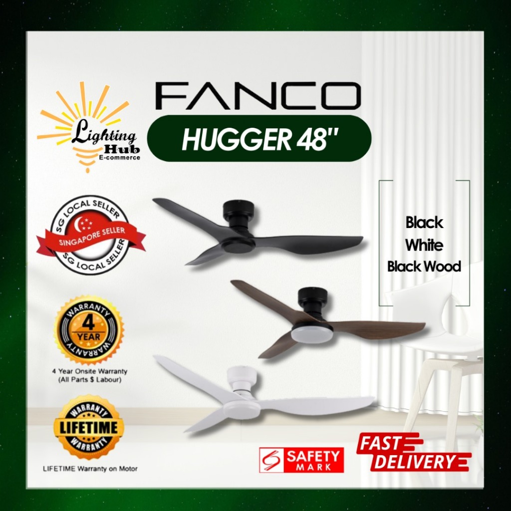 (WITH AFFORDABLE INSTALL) Fanco Hugger 48" Ceiling Fan | Shopee Malaysia