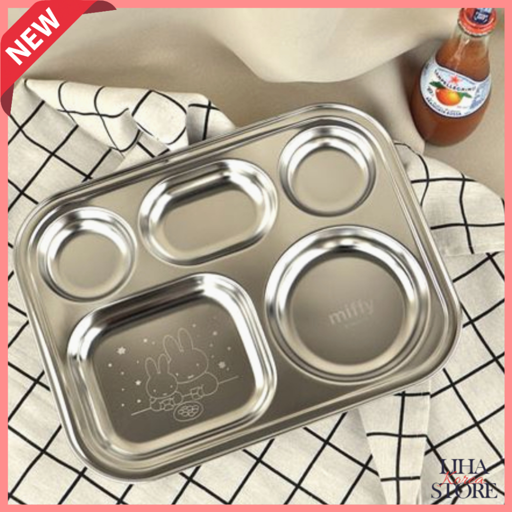 (1+1)Miffy Stainless Steel 304 Kids Food tray | Shopee Malaysia