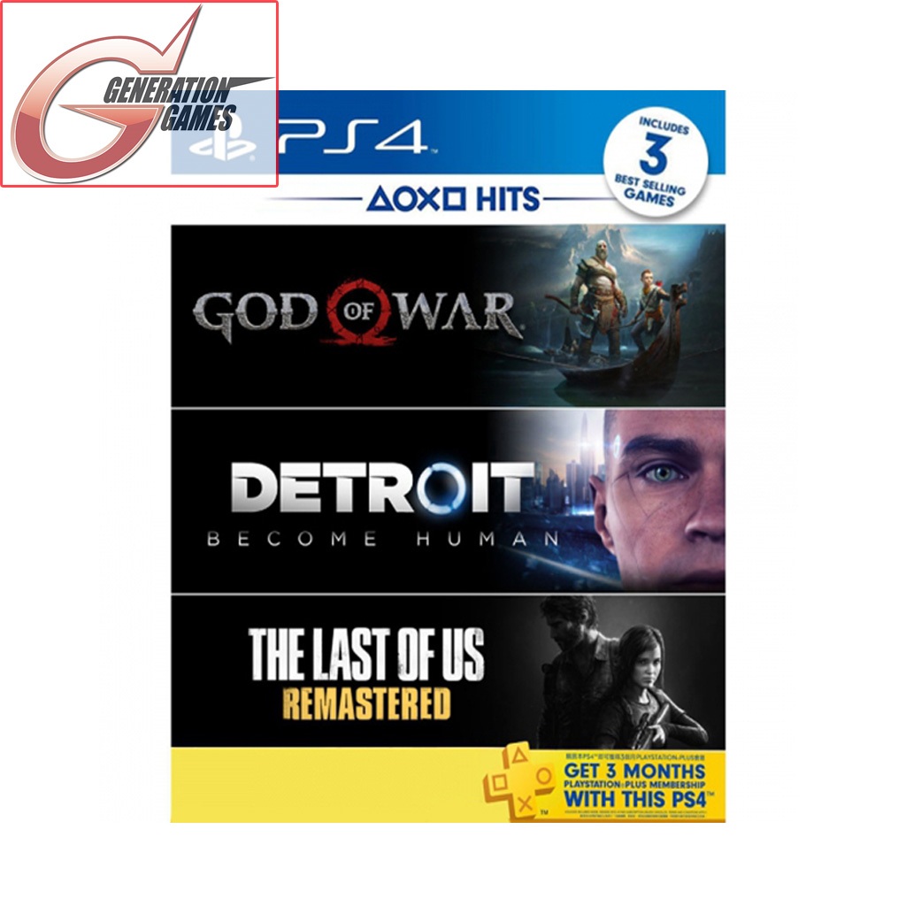 PS4 God of War/Detroit Become Human/The Last of Us Remastered Bundle ...