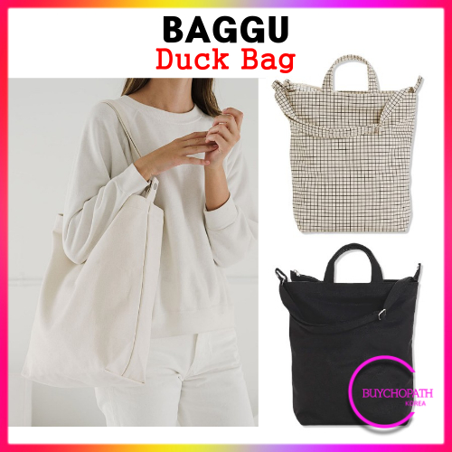 Baggu Duck Bag 2 types (Button / Zipper) / Reusable Bag Eco-friendly ...