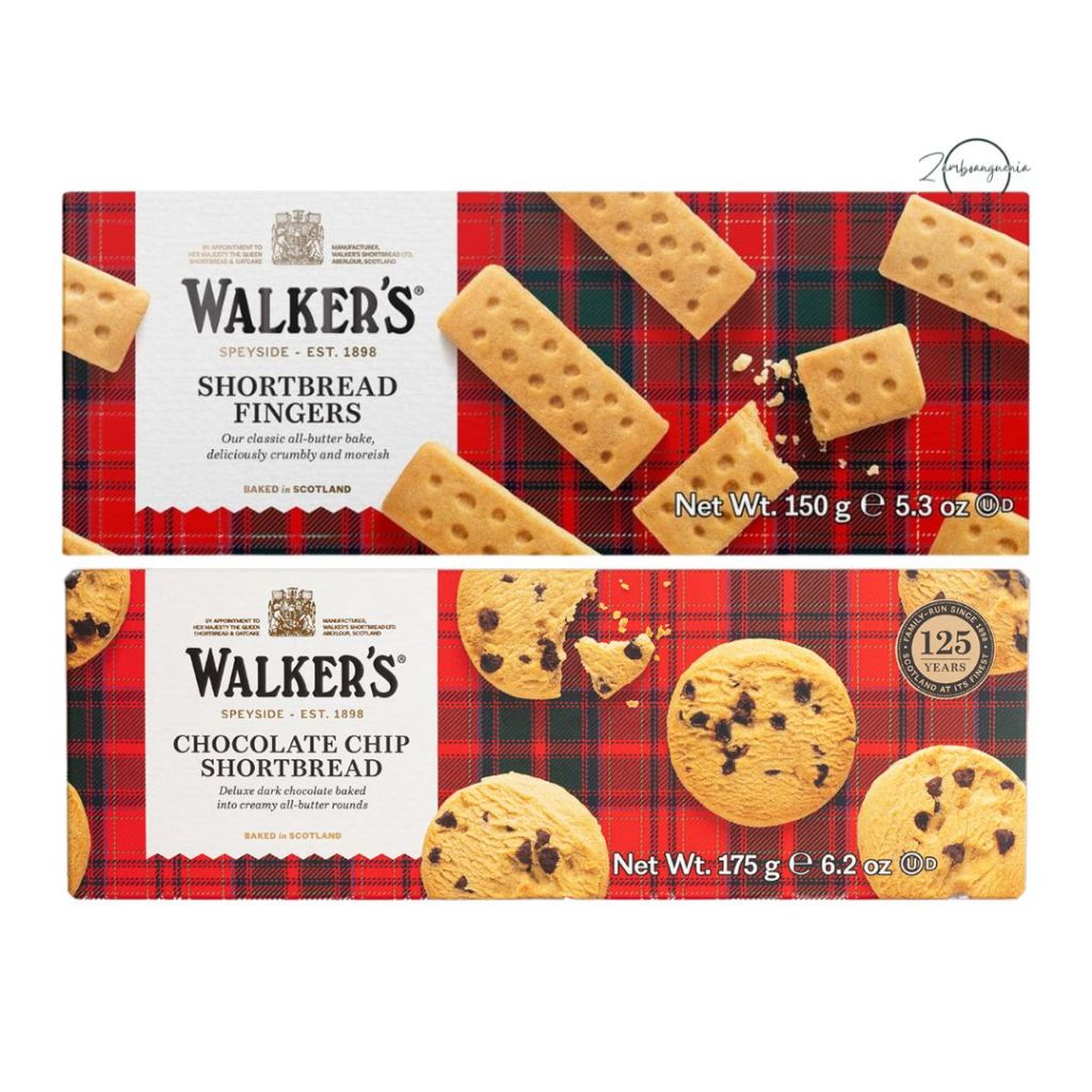 WALKER'S Shortbread Fingers & Chocolate Chip Shortbread (150g | 175g ...
