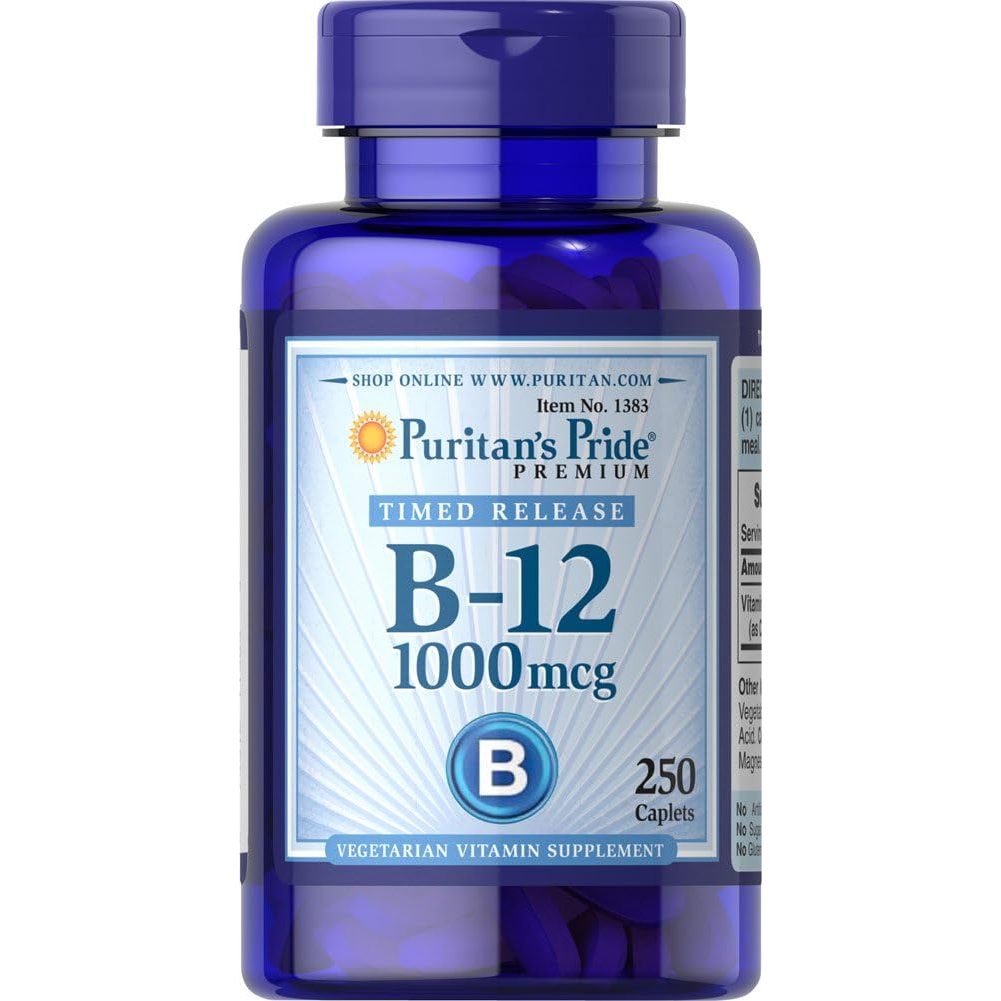 Puritan's Pride Vitamin B-12 1000 Mcg Timed Release 250 Caplets | Shopee Malaysia
