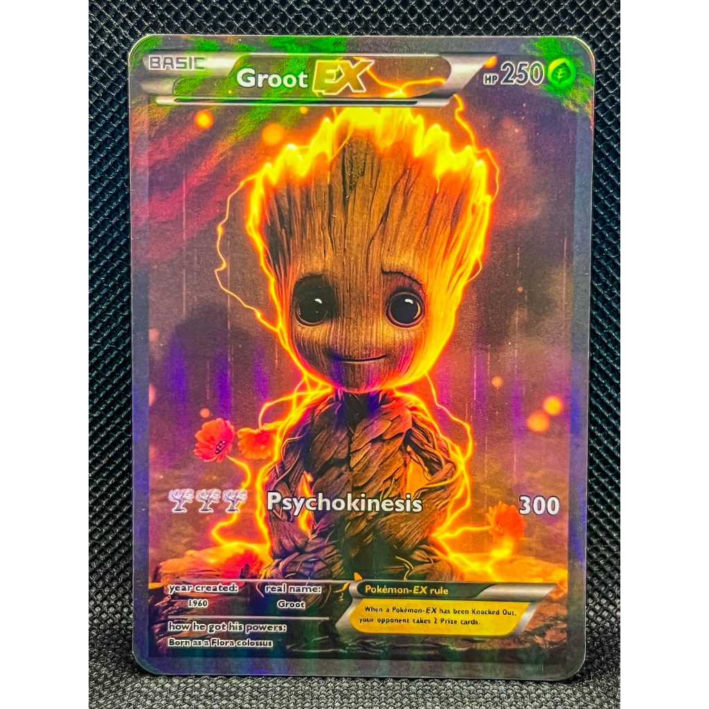 Marvel: Groot EX Pokemon Holographic Card | Shopee Malaysia