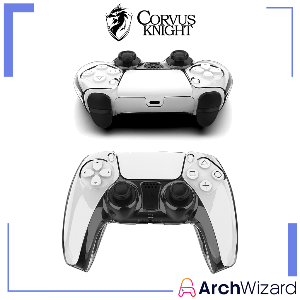 CorvusKnight PS5 Clear Hard Shell Hard Case for Dualsense Controller 索尼 ...