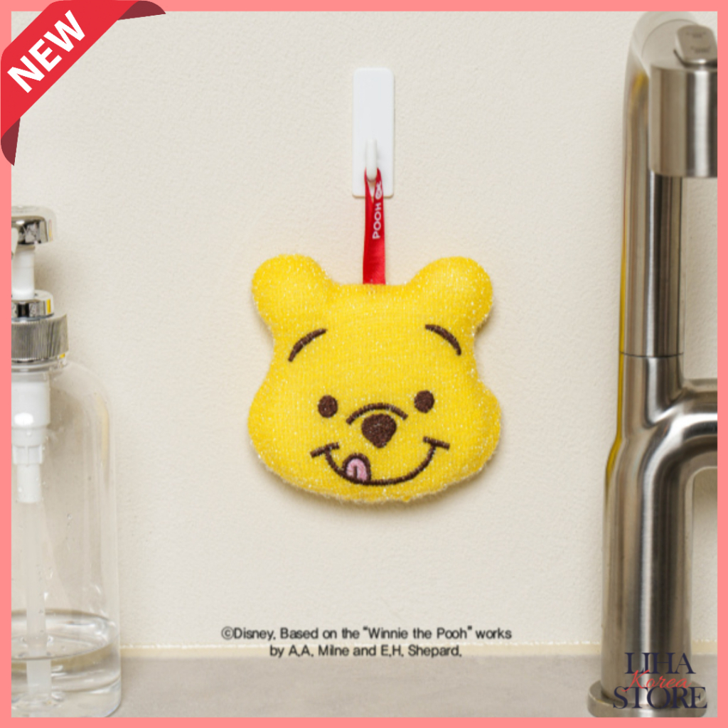 Disney Winnie the Pooh Scrubber Character Sponge Kitchen Washing ...