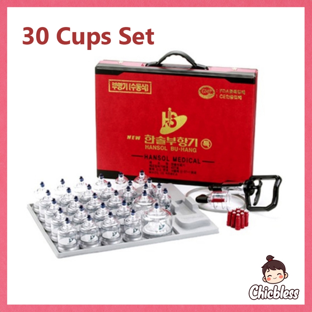 Hansol Cupping Therapy Set 30cups / Massage / Korean Cupping Therapy ...