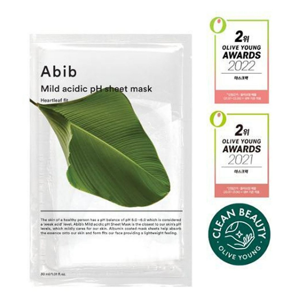 [Abib] Mild acidic pH sheet Mask Heartleaf Fit_From Korea | Shopee Malaysia