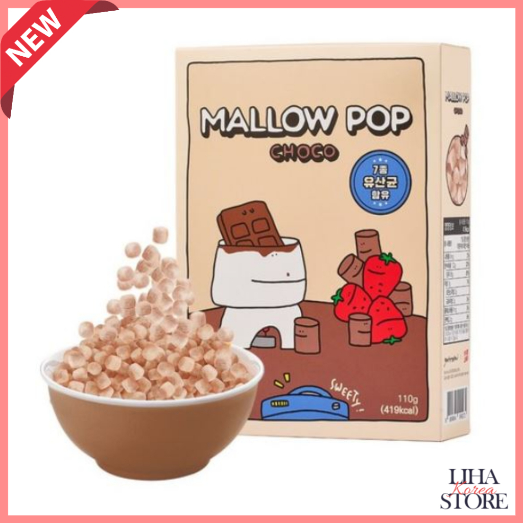 MALLOW POP Chocolate Cereal Dried Marshmallow Cereal Chocolate 110g Korean snacks | Shopee Malaysia