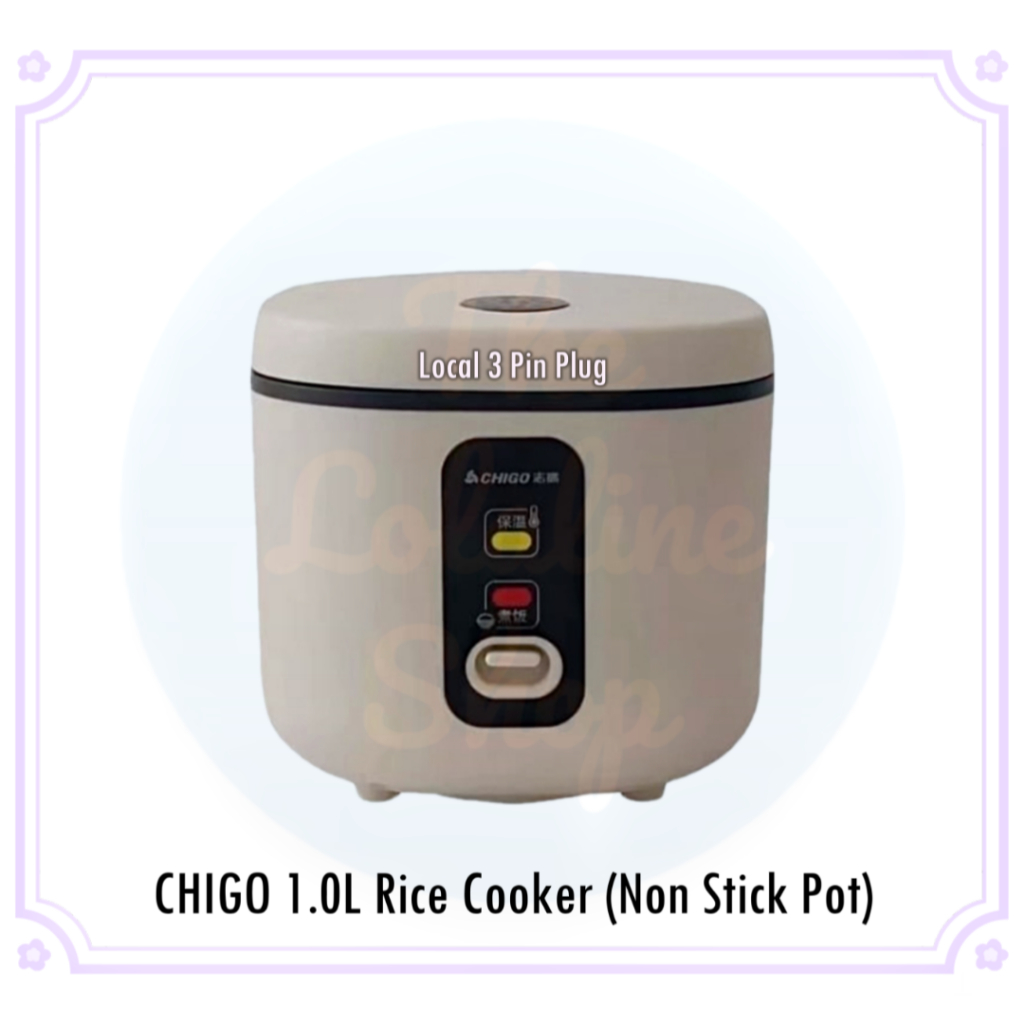 CHIGO 1.0L Electric Rice Cooker (Non Stick Inner Pot) | Shopee Malaysia