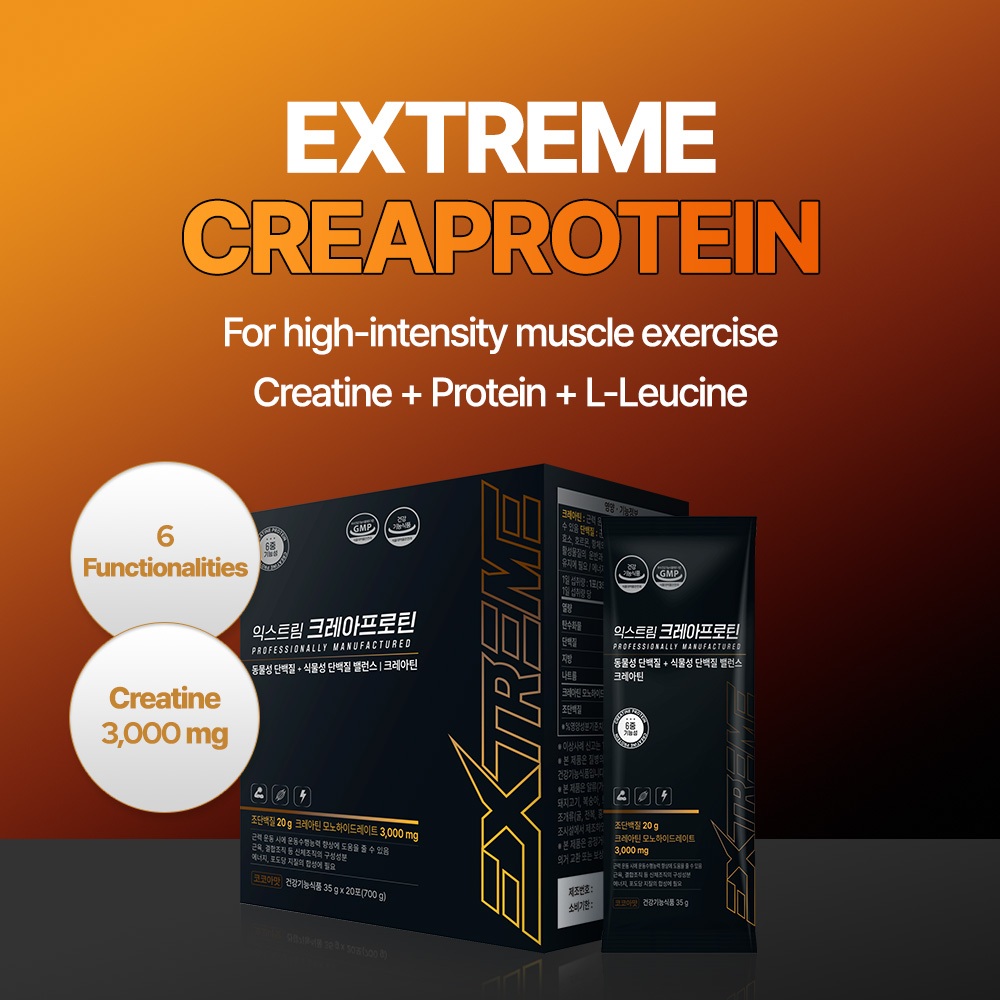 [Extreme] Creaprotein, Creatine + Protein Powder Support Muscle ...