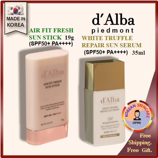 [d'alba] AIR FIT FRESH SUN STICK 19g / WHITE TRUFFLE REPAIR SUN SERUM ...