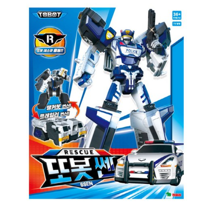 [TOBOT] TOBOT SSEN, Transforming Police Car Blue, Transforming Robot ...