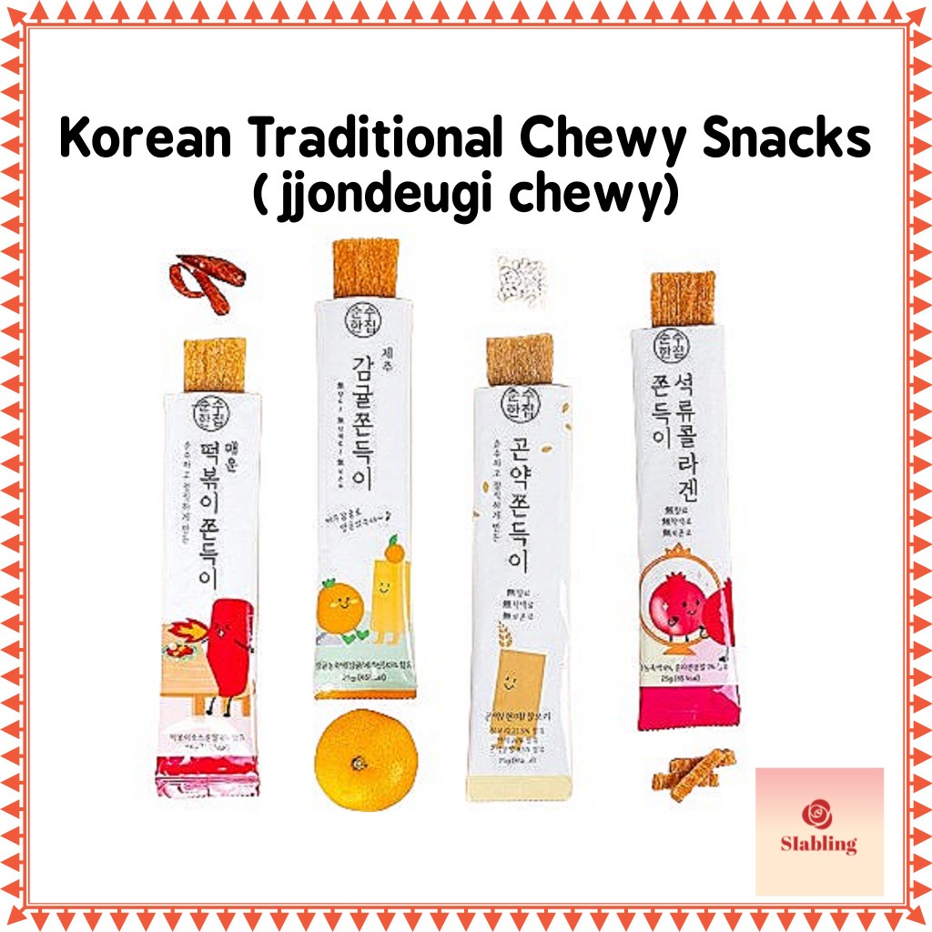 Korean traditional jjondeugi chewy snacks(1pack/15ea), 4Flavor(konjac, spicy tteokbokki, jeju ...