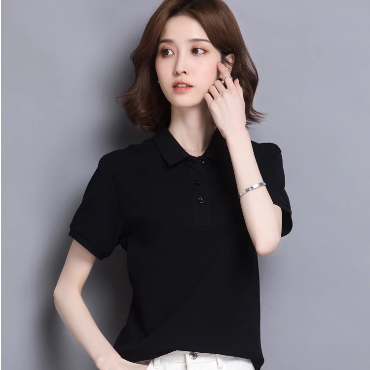 Muuv-It Office Lady Summer Short Slim Solid Female Polos Business ...
