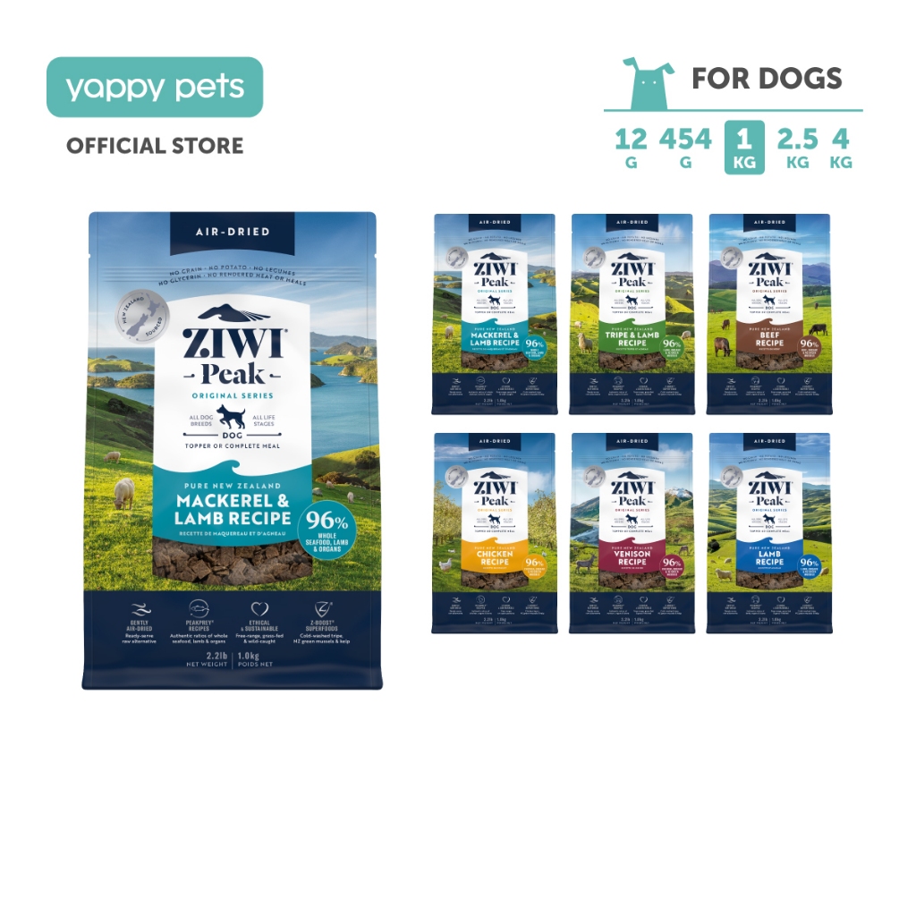 Ziwi Peak Air Dried Dog Food 1kg | High-Protein Training Treat Meal Topper Complete Diet Beef ...