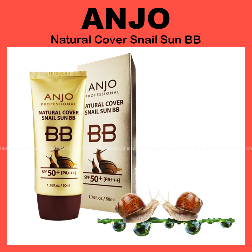 [ANJO] Natural Cover Snail Sun BB 50ml | Shopee Malaysia