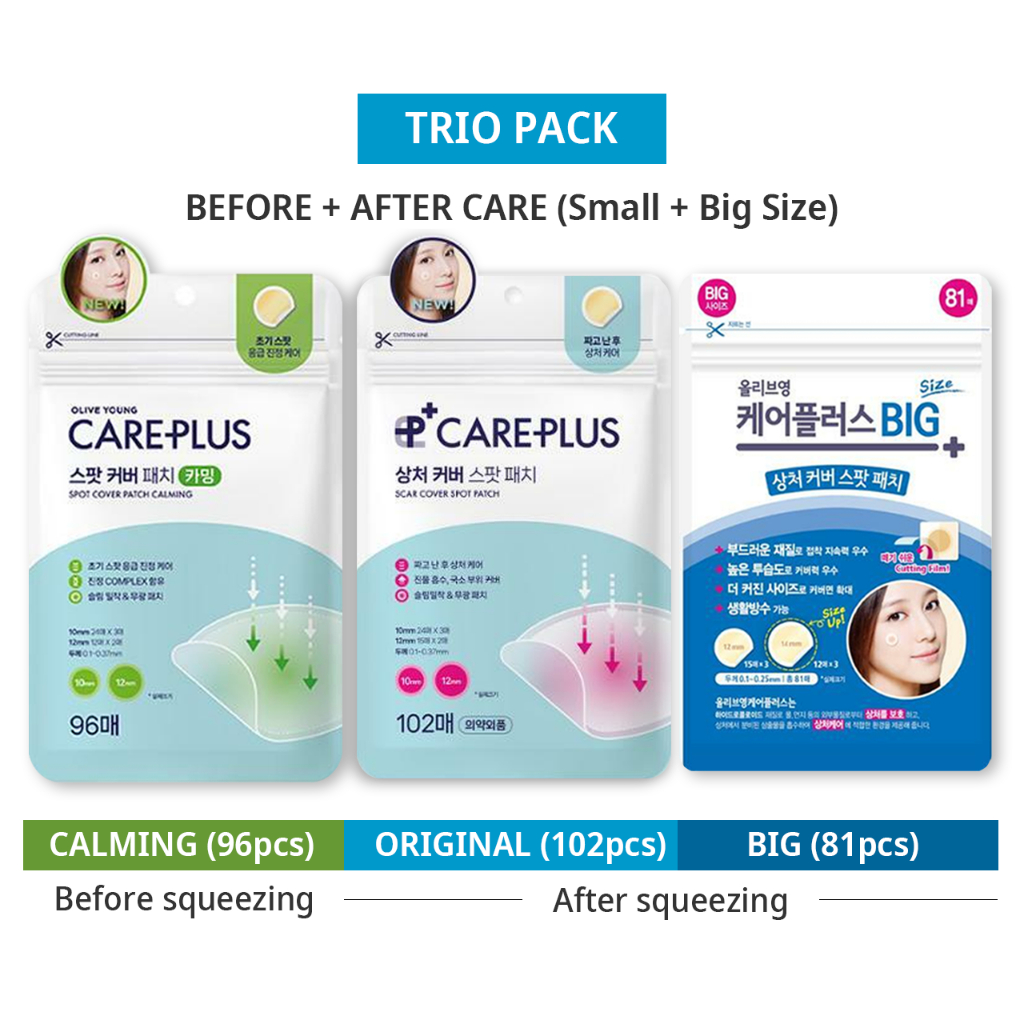 🇰🇷 [Olive Young] (New/Pack) Care Plus Pimple Spot Patch Acne Stickers ...