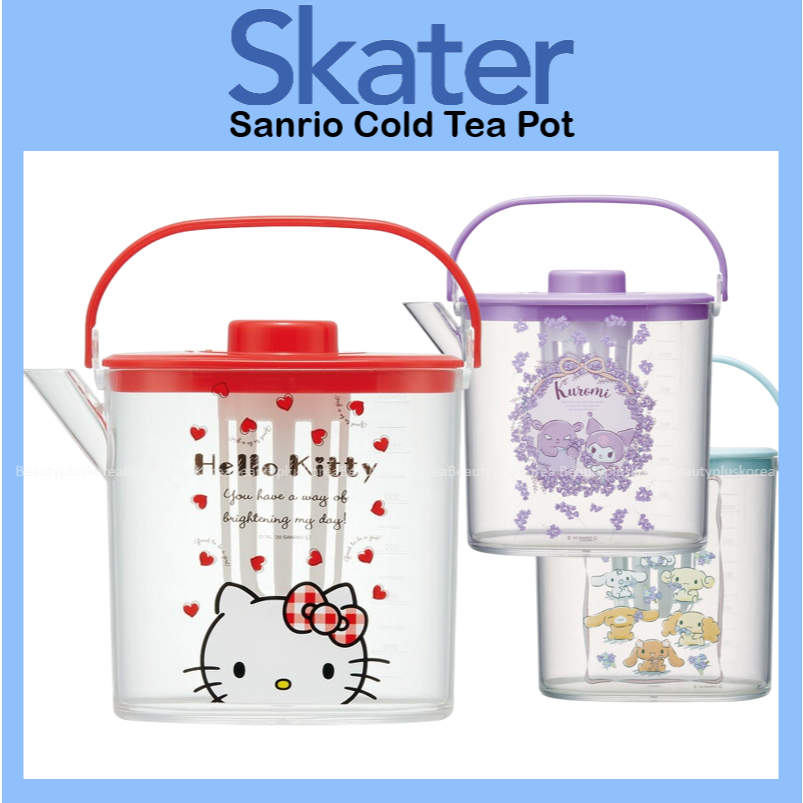 [SKATER] Sanrio Cold Tea Pot (Kitty Kuromi Cinnamoroll) CM10 | Shopee ...