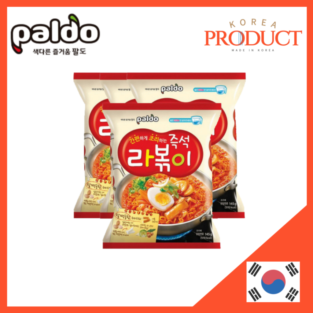 PALDO Rabokki Noodle 145g x 4 Packs Korean Ramyun Noodle | Shopee Malaysia