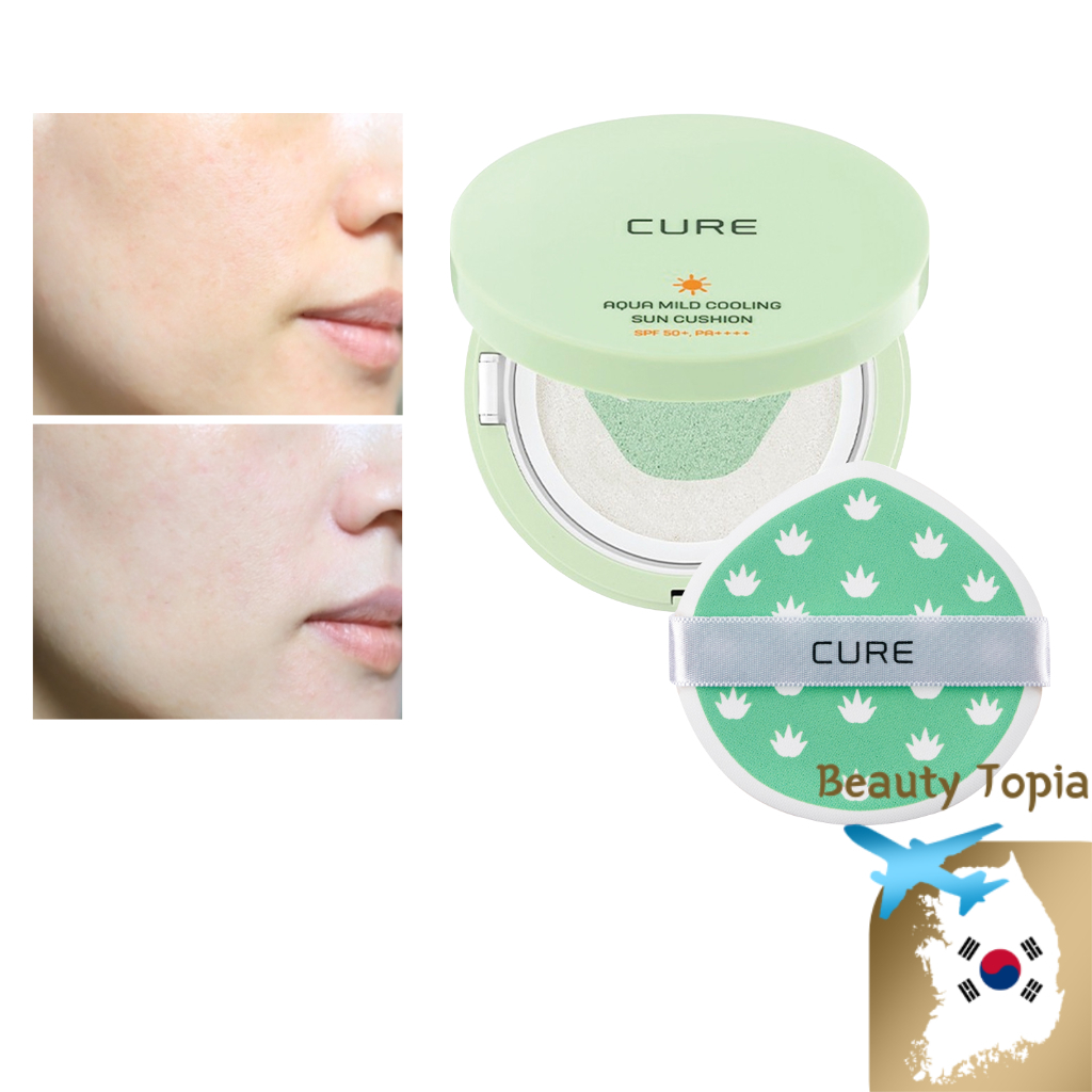 CURE Aqua Mild Cooling Sun Cushion SPF 50+ PA ++++ 25g Refill physical ...