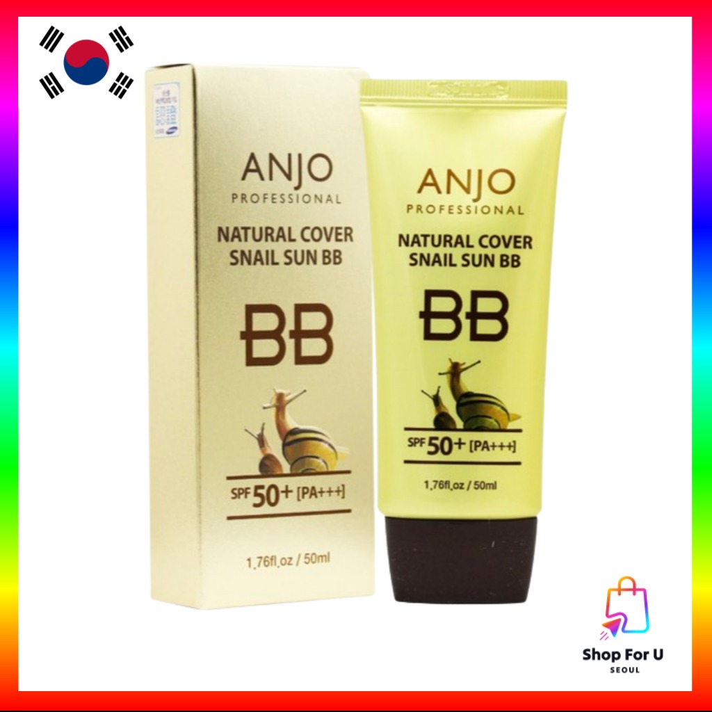 [ANJO] Natural Cover Snail Sun BB Cream 50ml SPF 50+ PA+++ 50ml | Shopee Malaysia