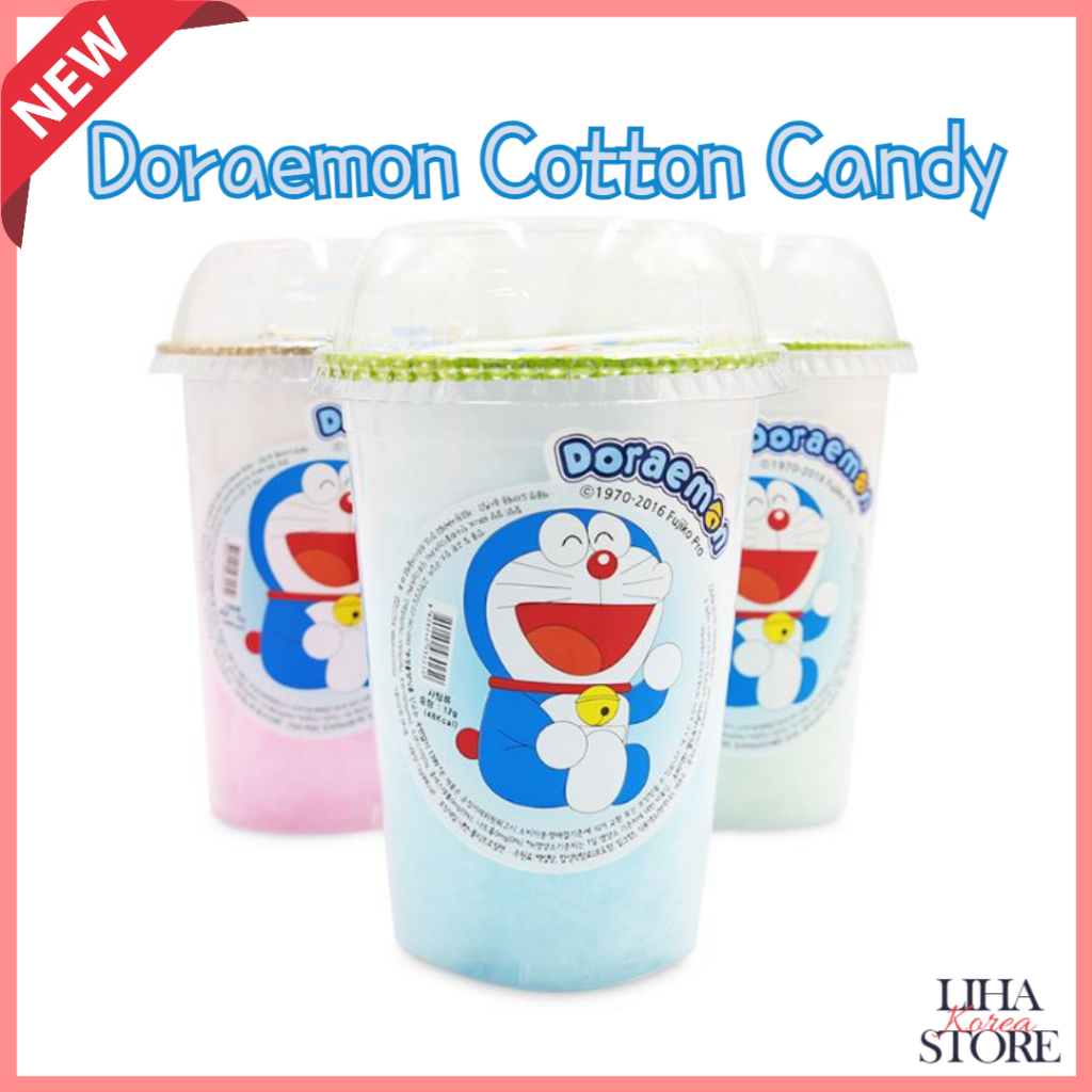 Doraemon Cotton Candy 12g Sweet Candy Cup Cotton Candy Korean snacks ...