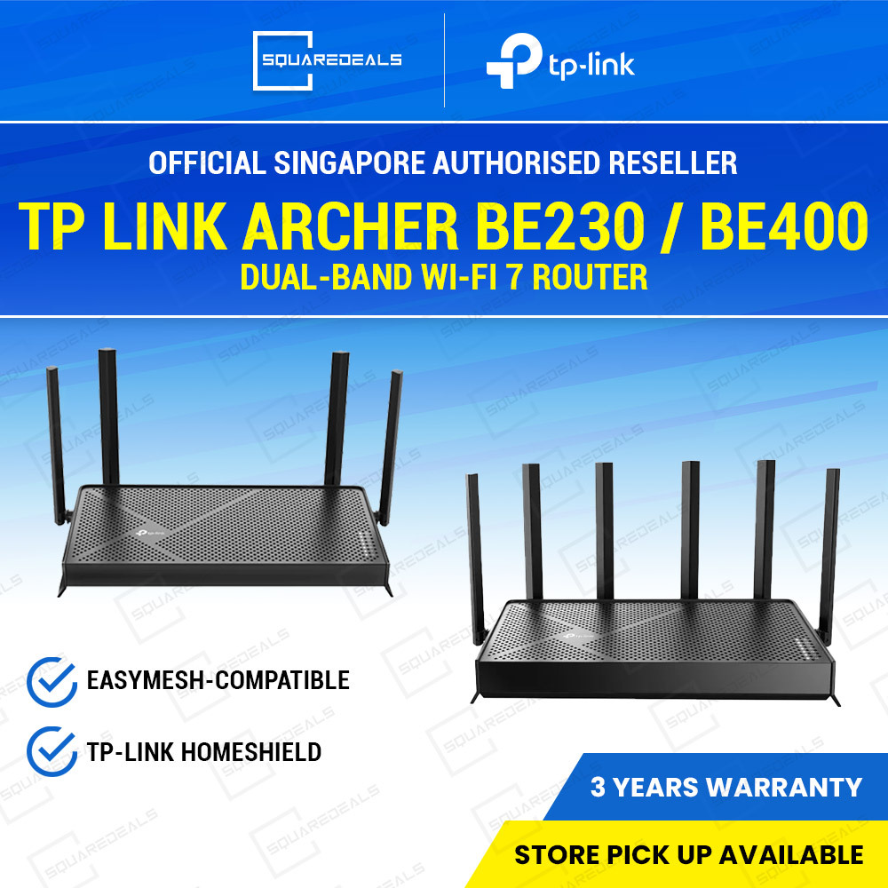 TP Link Archer BE230 / BE400 BE3600 BE6500 Dual-Band Wi-Fi 7 Router ...