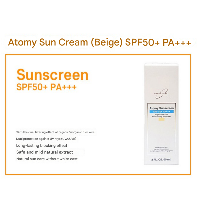 Atomy Sunscreen Beige SPF50+ PA+++, 50ml, 2 Pieces | Shopee Malaysia