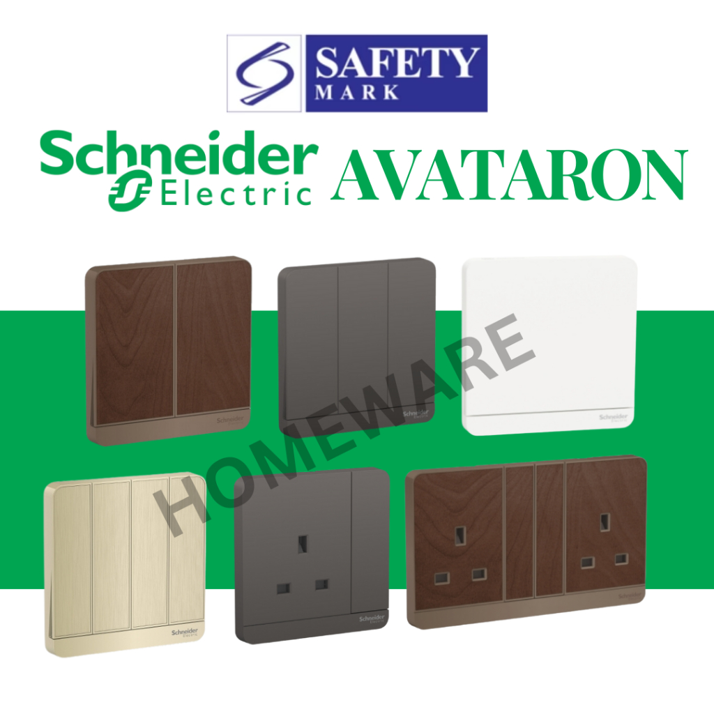 [SG Seller] Schneider AvatarON Switch Socket White Dark Grey Dark Wood ...