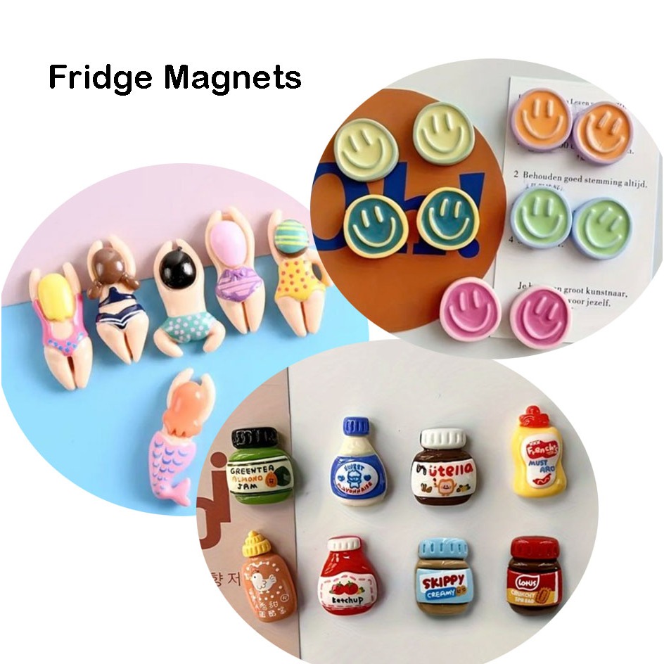 Refrigerator Magnet Collection, Cute Swimming Kid Magnet Set 6p, Cute ...