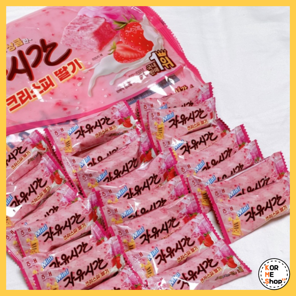 Mini Choco bar Crispy strawberry, Choco with peanut 10g | Korea No.1 ...