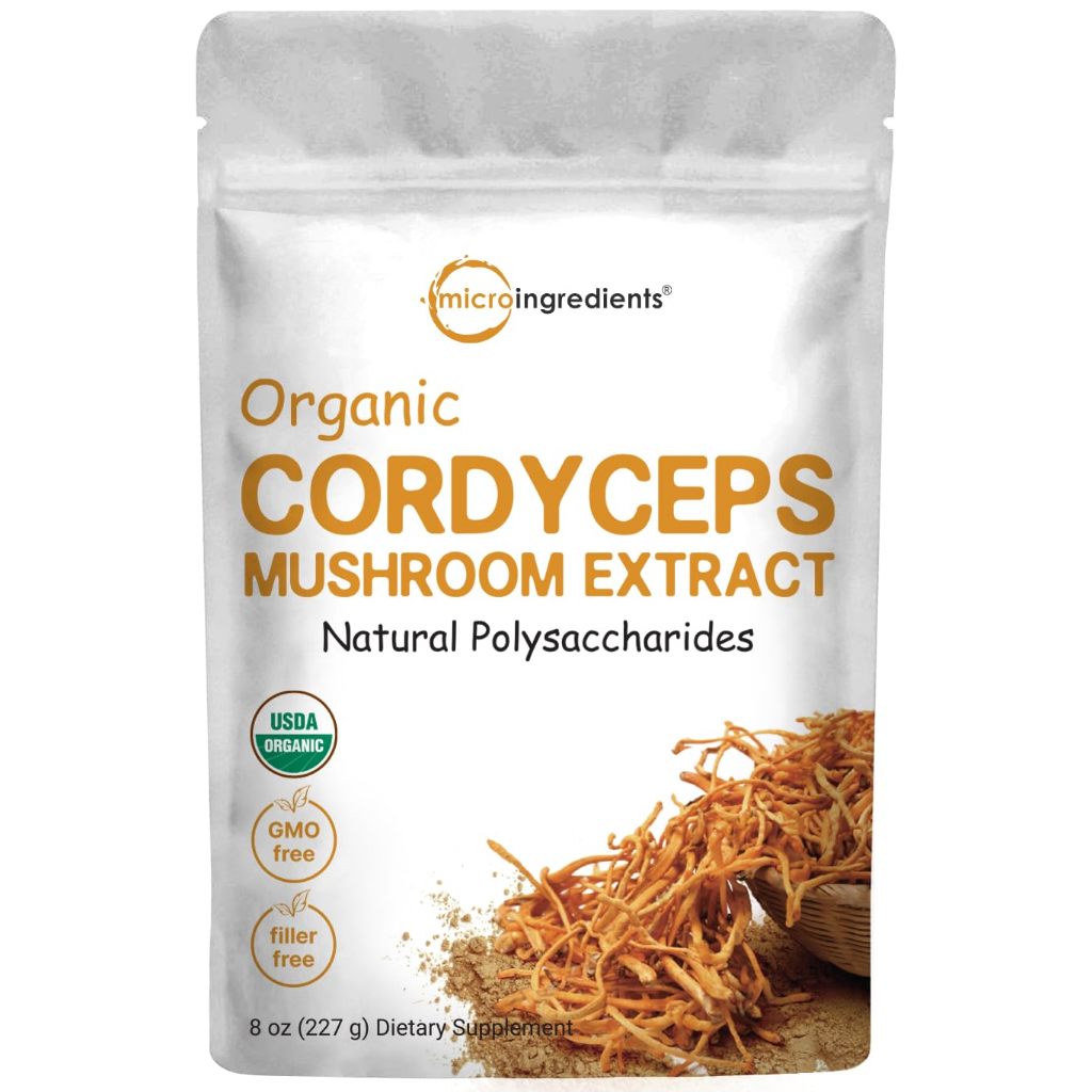 Micro Ingredients Organic Cordyceps Mushroom Extract Powder, 8 Ounces ...