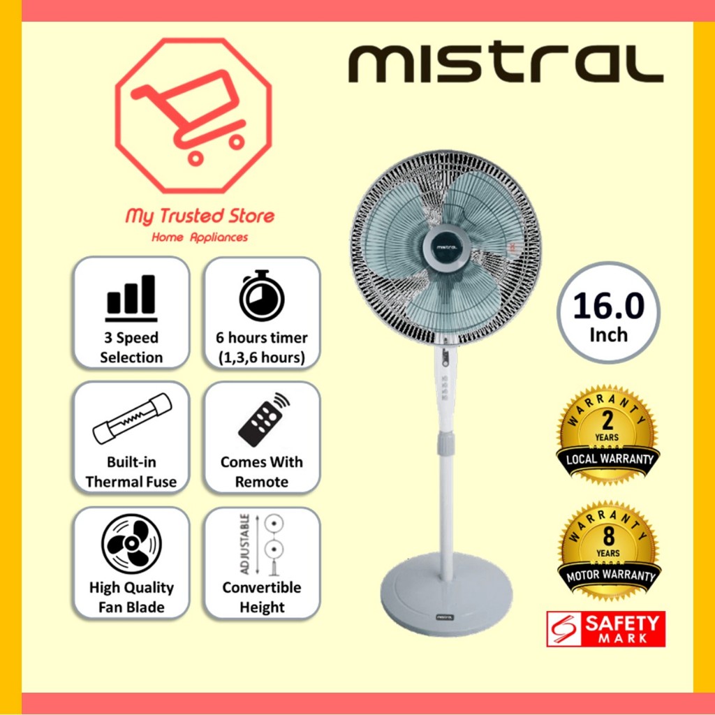 Mistral 16" Stand Fan with Remote Control (MSF1628WR) | Shopee Malaysia