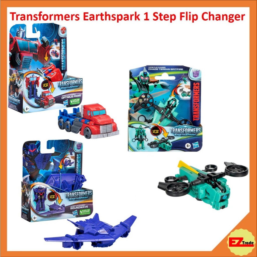 Hasbro Transformers EarthSpark 1-Step Flip Changer - Assorted Optimus ...