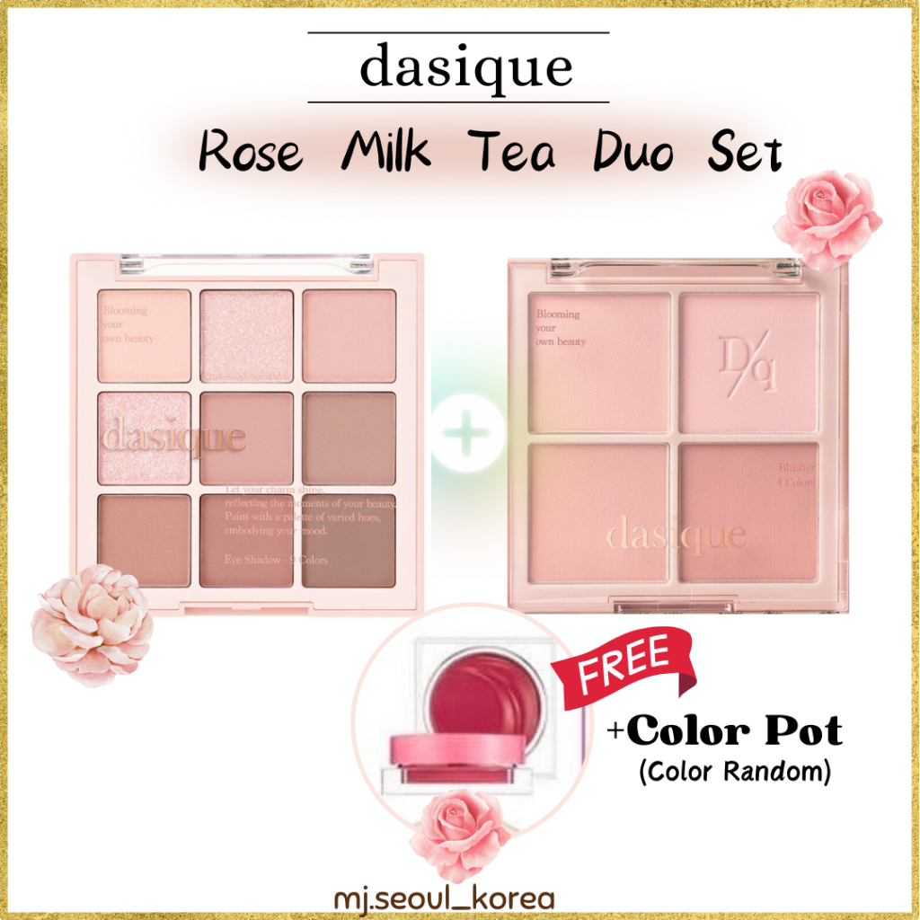 dasique Rose Milk Tea Shadow Palette Blending Mood Cheek | Shopee Malaysia