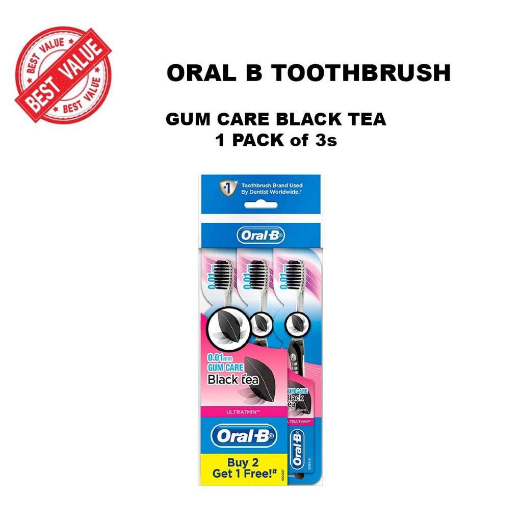 Oral B Toothbrush Gum Care Black Tea Extra Soft 3s | Shopee Malaysia