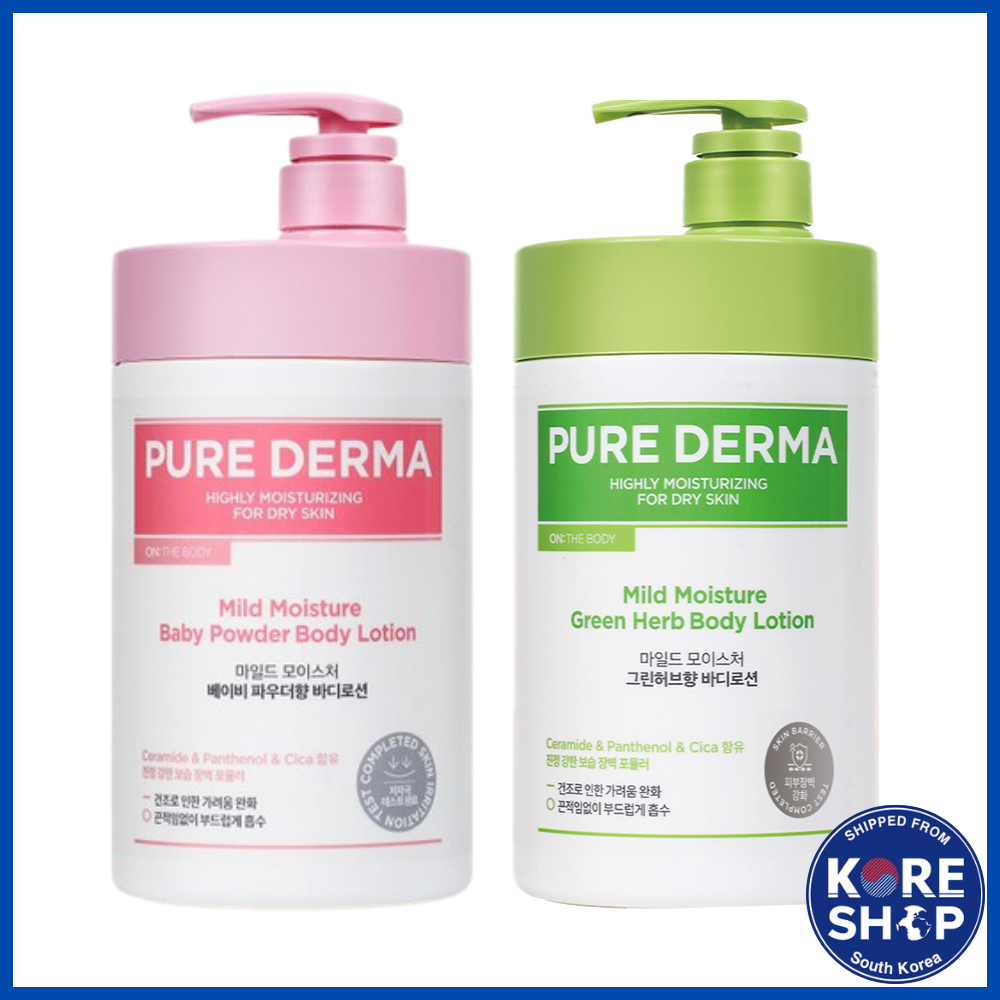 [On The Body] Pure Derma Mild Moisture Body Lotion 1000ml (Baby Powder ...