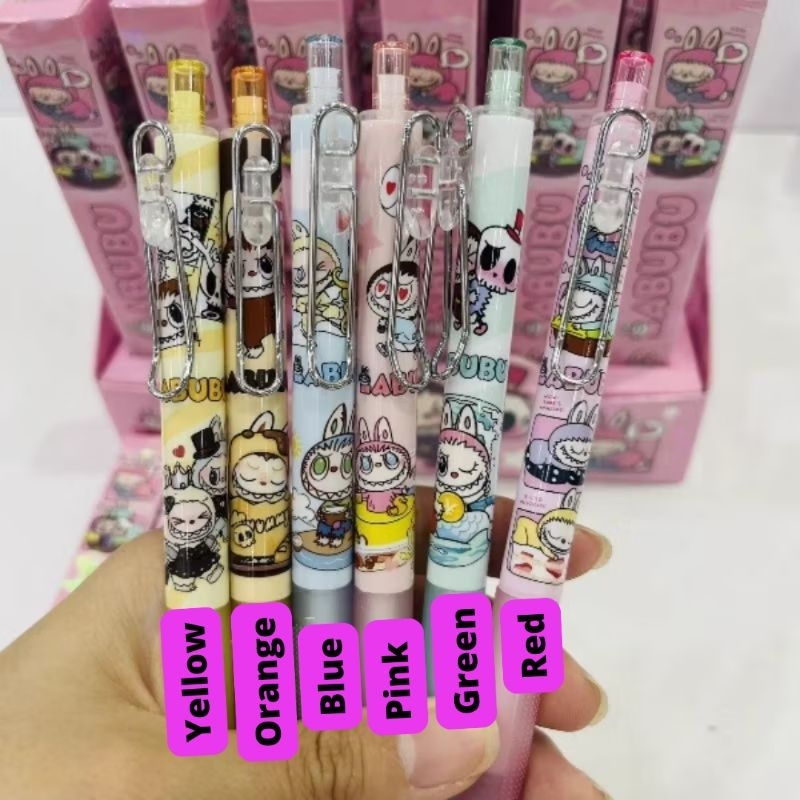 Labubu Pen Black Ink Pen Ballpoint Pen 0.5mm Stationery | Shopee Malaysia
