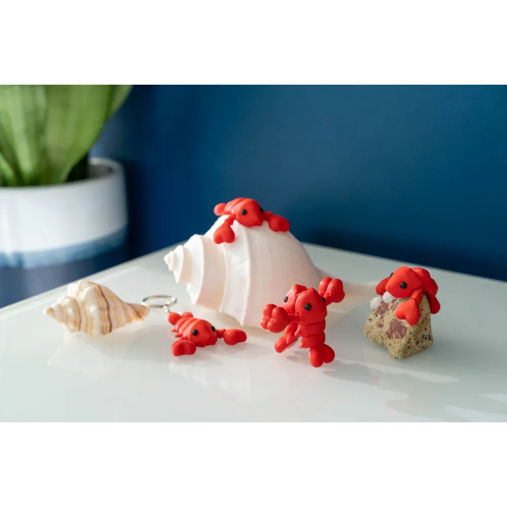 Flexi Mini Lobster Keychain Articulated 3D Printed | Shopee Malaysia