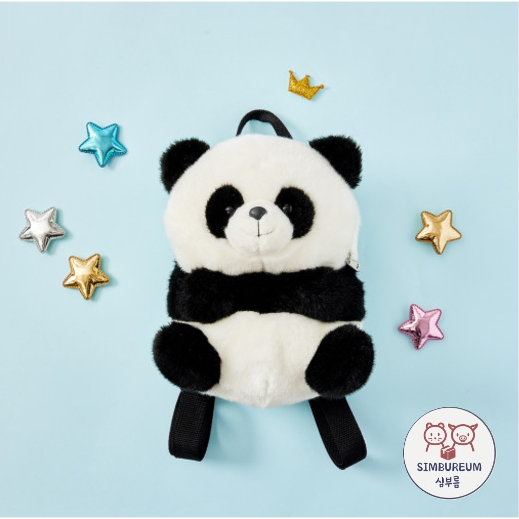 [Everland] Korea Panda Plush Doll Backpack _ Aibao Lebao Fubao Ruibao ...