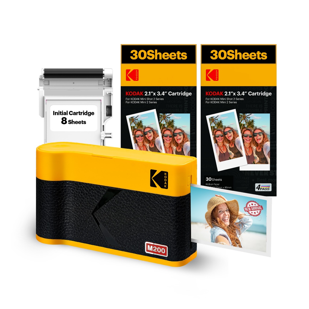 KODAK Mini 2 ERA Portable Photo Printer (Printer + Initial 8 Sheets ...