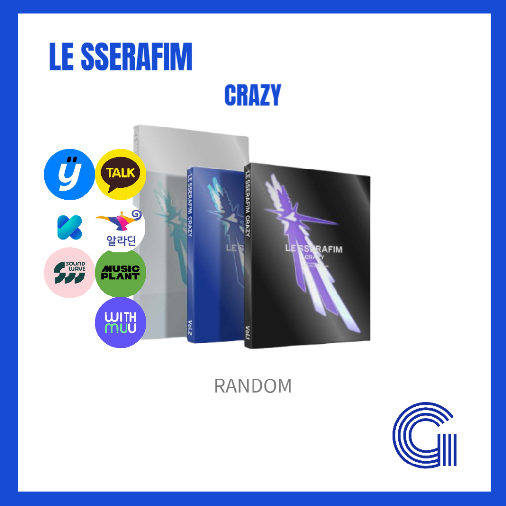 LE SSERAFIM - 4th Mini Album 'CRAZY' [1 out of 3 types randomly sent 1: ...
